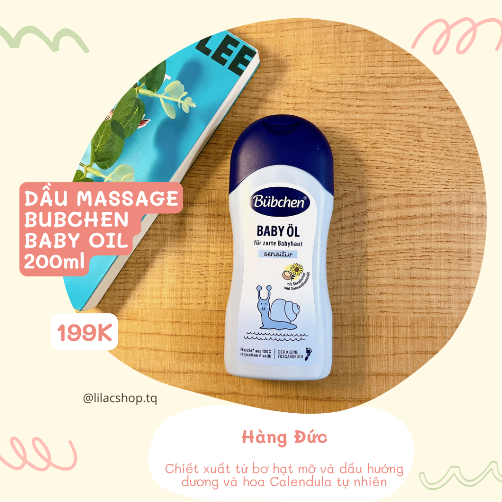 DẦU MASSAGE Bubchen BABY OIL 200ml - hàng ĐỨC | Shopee Việt Nam