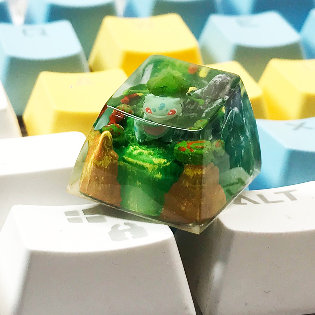 Bulbasaur keycap, Pokemon keycap, Handmade Keycap, Gifts for boyfriend ...