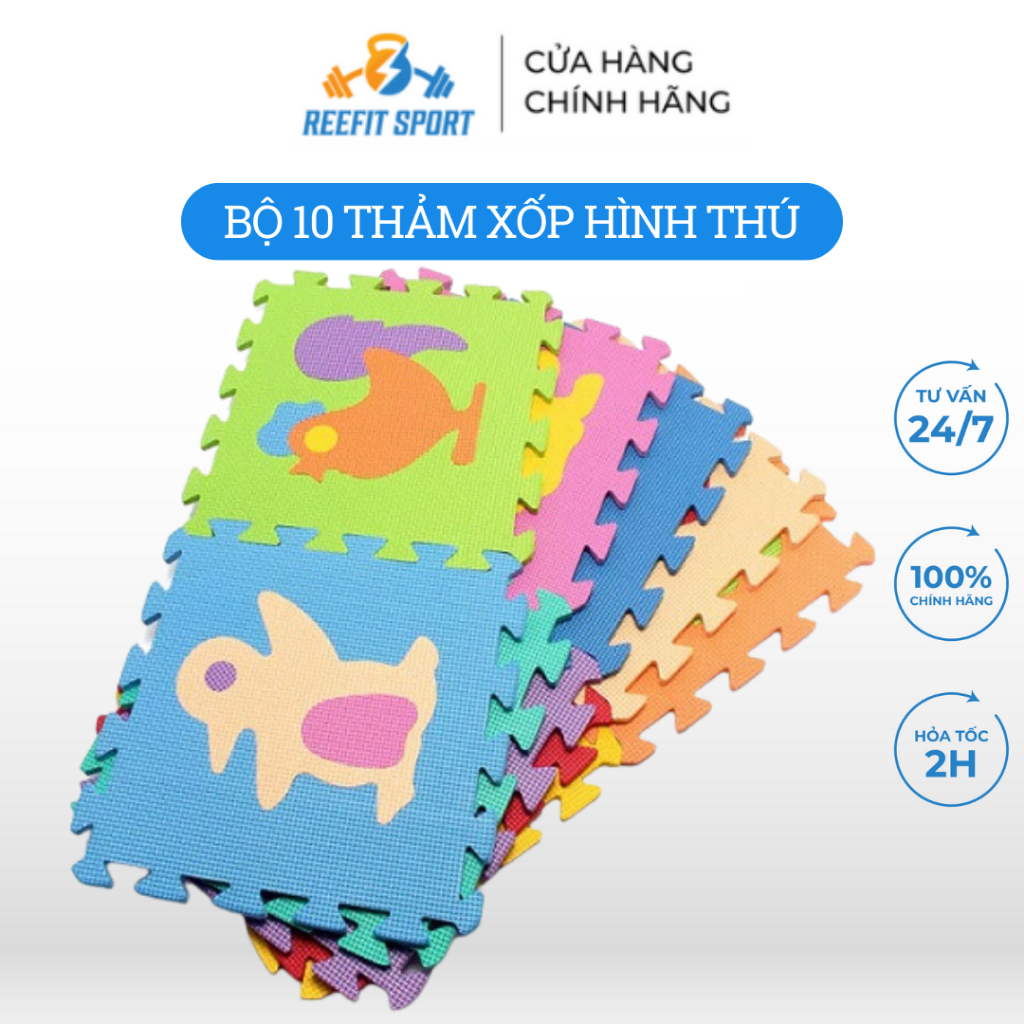 Bộ 10 tấm thảm xốp hình con thú Reefit Sport | Shopee Việt Nam