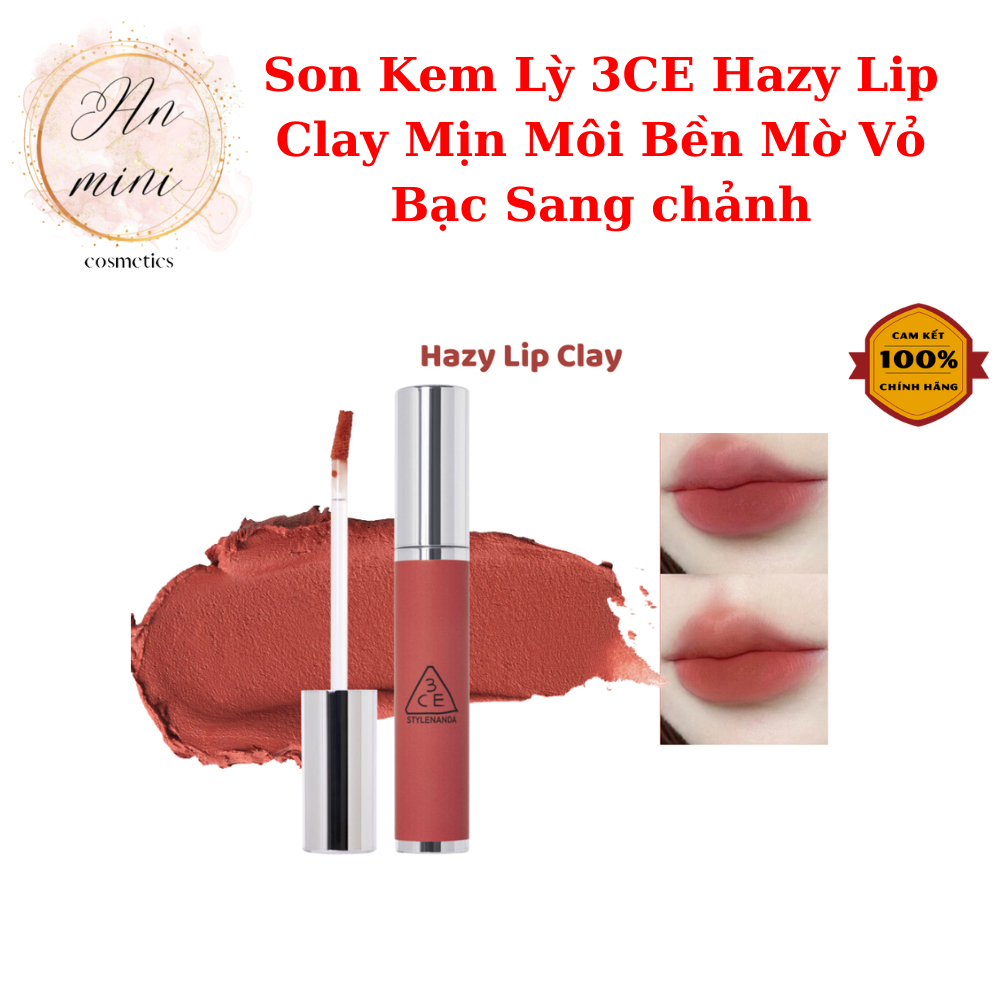 Son Kem Lỳ 3CE Hazy Lip Clay Mịn Môi Bền Mờ Vỏ Bạc Sang chảnh | Shopee ...