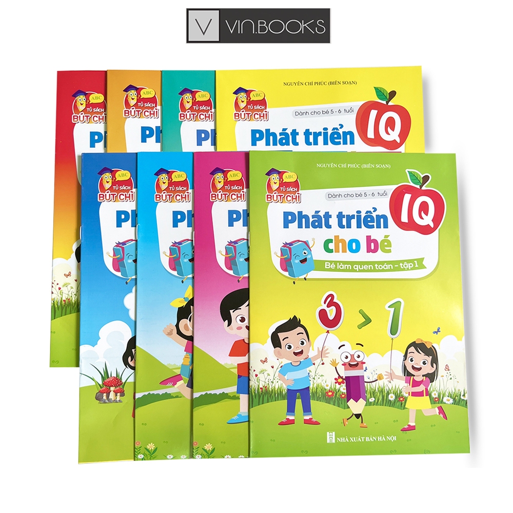 Sách - Phát Triển IQ Cho Bé - Dành Cho Bé 5-6 Tuổi (Túi 8 Cuốn ...