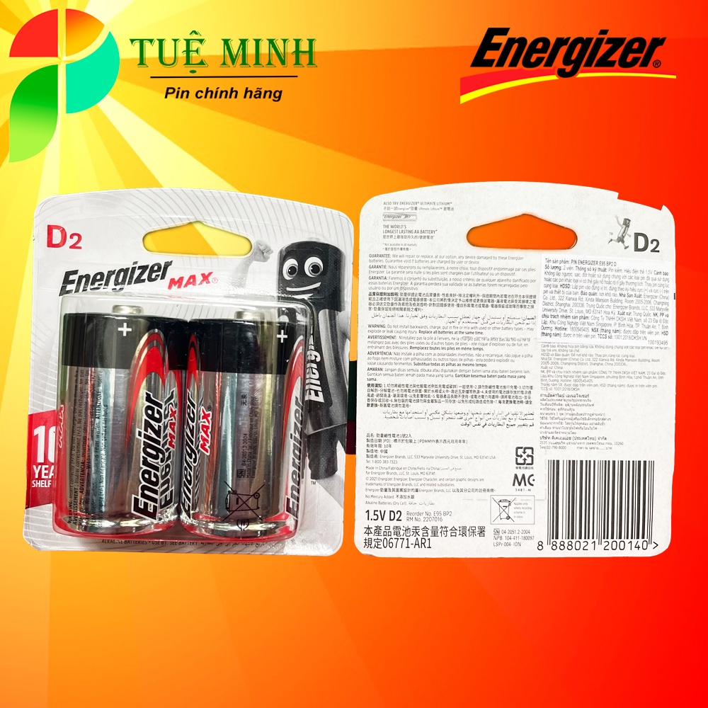 Pin đại D Energizer E95 / LR20 alkaline 1.5V chính hãng | Shopee Việt Nam