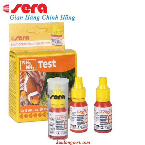 Bộ Kiểm Tra NH3 Sera, Mã: Test NH3 Sera, thương hiệu: Sera, gồm: 3 lọ ...