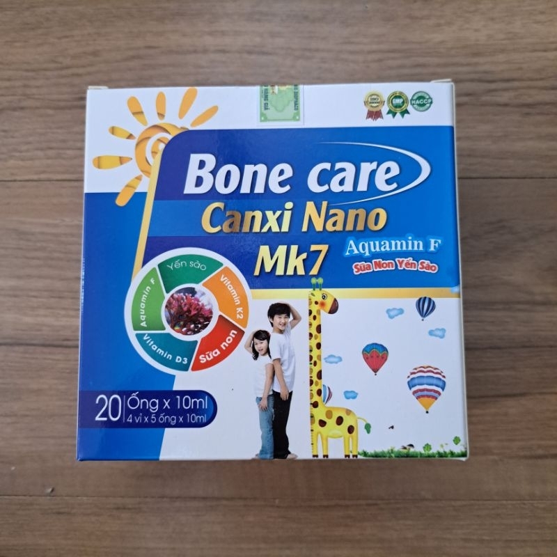 Bone care CANXI NANO MK7 Aquamin F tảo biển đỏ hộp 20 ống - Bổ sung canxi, giúp xương chắc khỏe ...