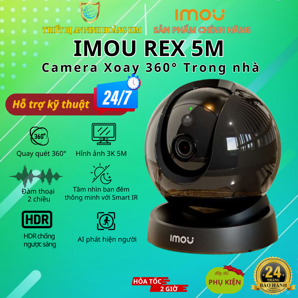 Camera WIFI trong nhà phiên bản cao cấp IMOU REX 3D 3K 5M tích hợp AI ...