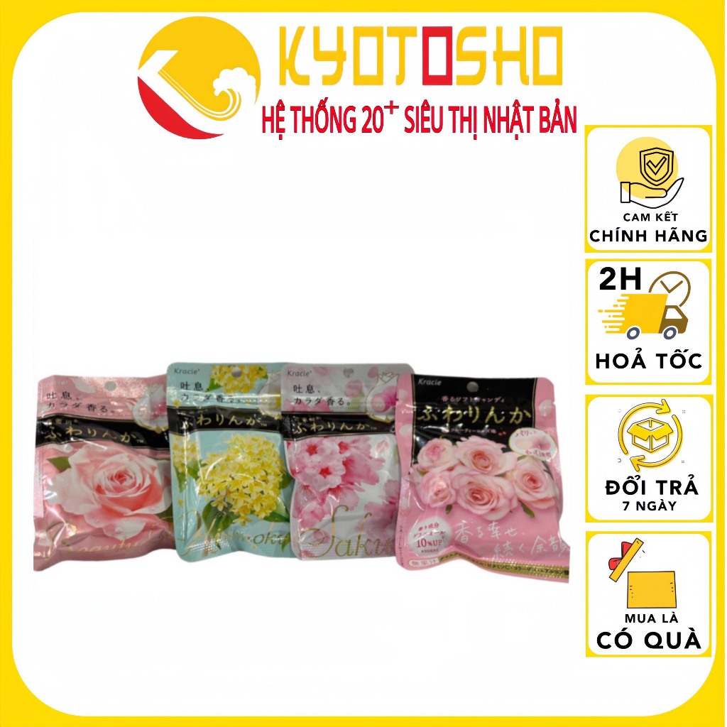 Kẹo thơm cơ thể Kracie Collagen hoa hồng Nhật Bản date xa 2025 | Shopee Việt Nam