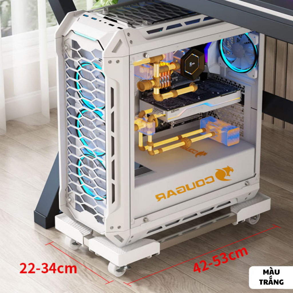 Giá đỡ thùng PC , thùng máy tính có bánh xe xoay 360 độ , điều chỉnh ...