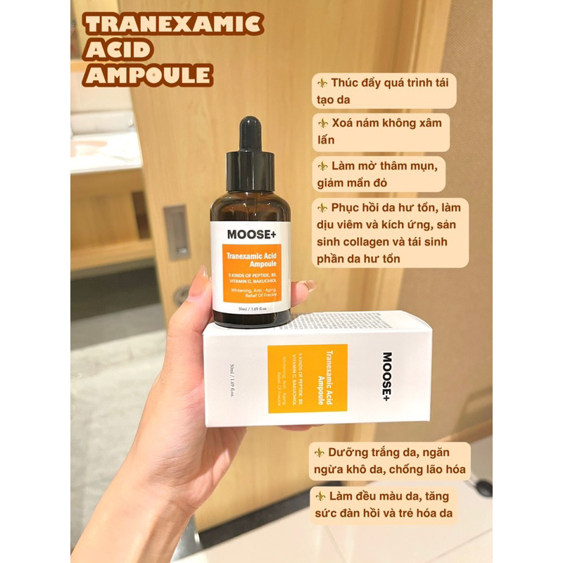 Serum nám moose tranexamic acid ampoule Moose+ hạn 2027 trắng da mờ nám ...