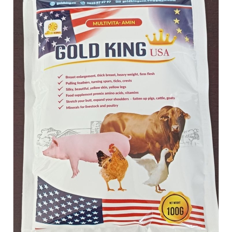 Gold King USA. Combo 4 gói Gold King USA loại 100g Giúp tăng trọng cho ...