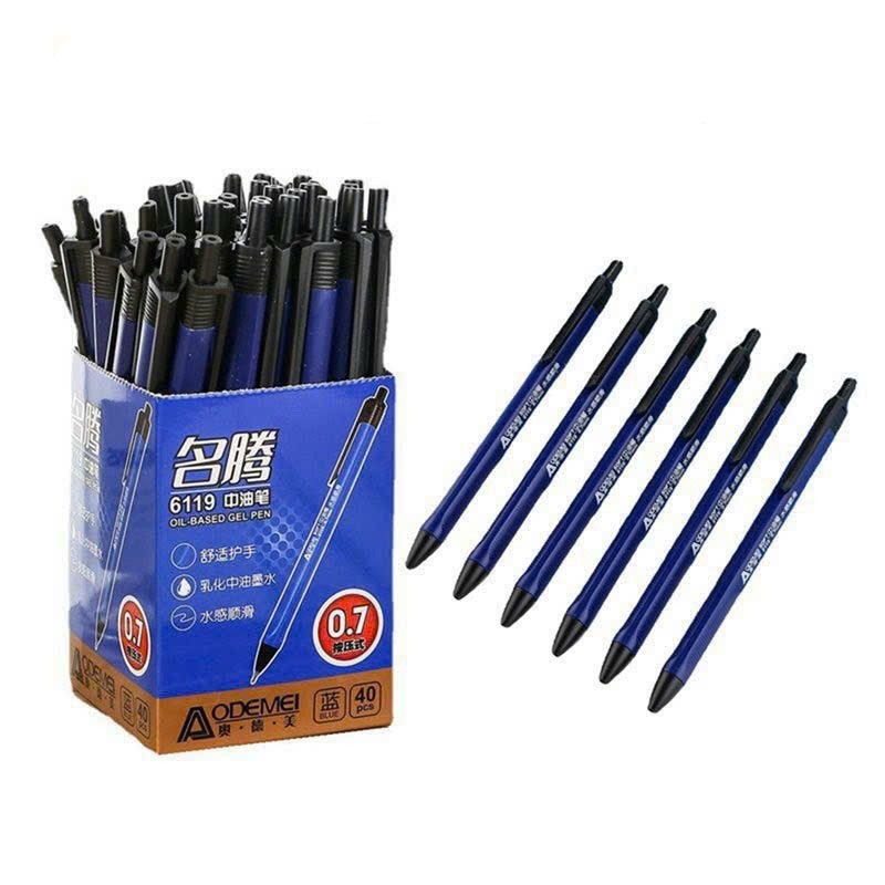 Hộp 40 Cây Bút Bi Bấm Aodemei A2 6119 Ngòi 0.7mm ( 40 Cây/Hộp ...