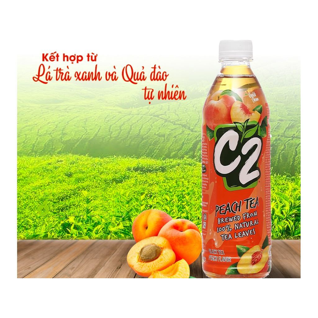 Nước Trà xanh C2 vị táo / chanh - lốc 6 chai | Shopee Việt Nam