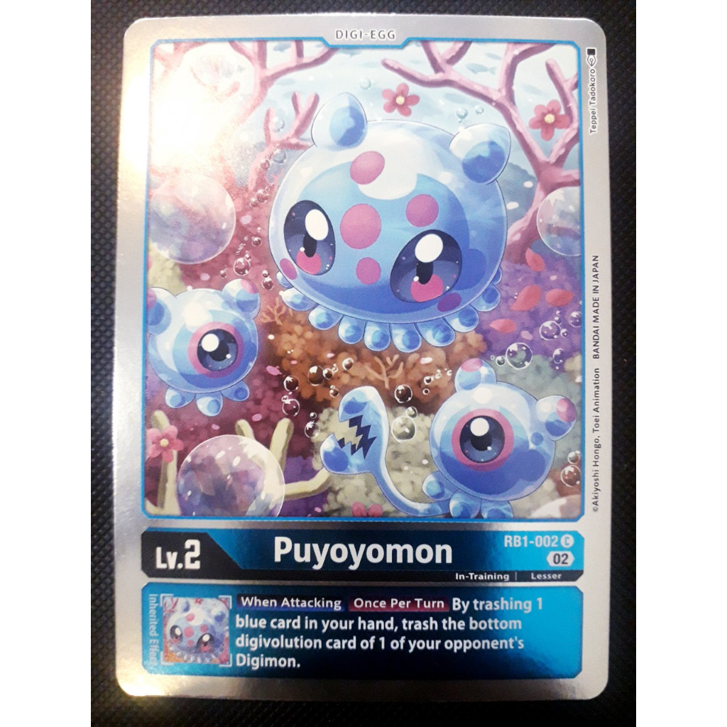 Thẻ bài Digimon RB1-002 - Puyoyomon - Digi-Egg - Common | Shopee Việt Nam