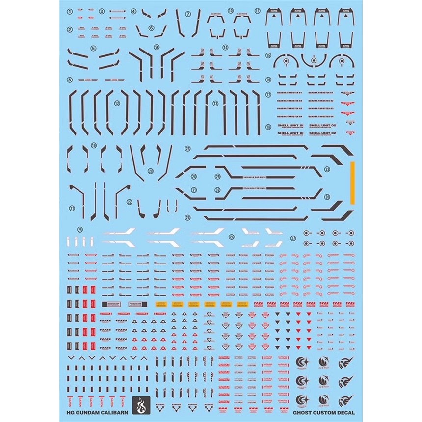 Decal nước cho mô hình lắp ráp HG Calibarn Gundam | Shopee Việt Nam