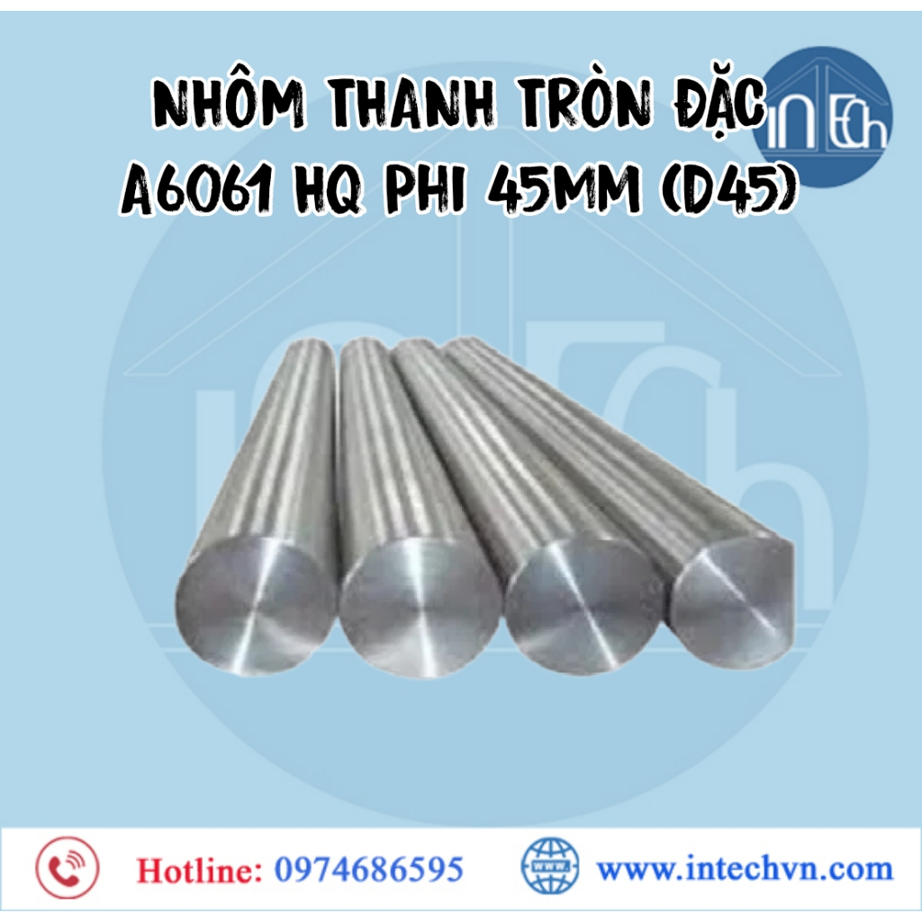 NHÔM THANH TRÒN ĐẶC A6061 HQ Phi 45mm (D45) | Shopee Việt Nam