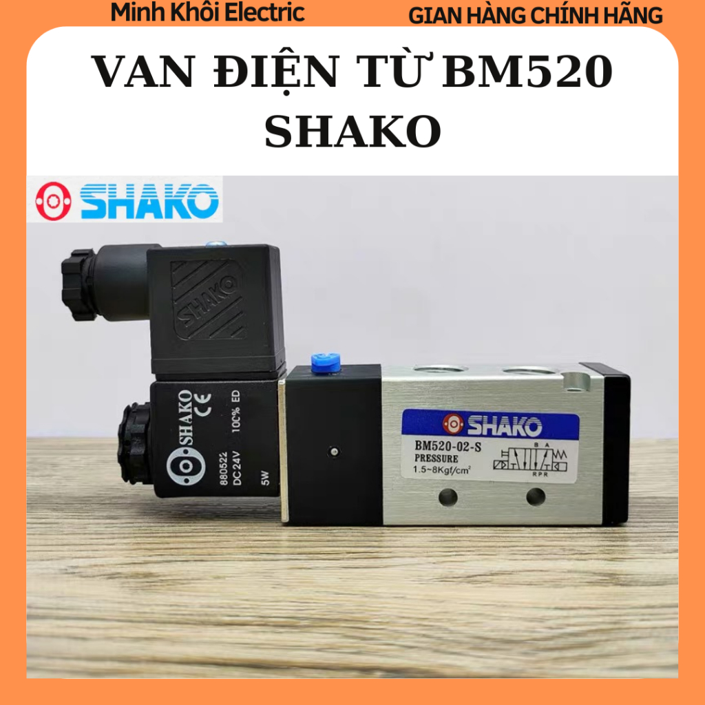 Van điện từ Shako BM520,van khí nén BM520 Shako,bộ van điện từ khí nén,bộ van đóng mở khí nén ...