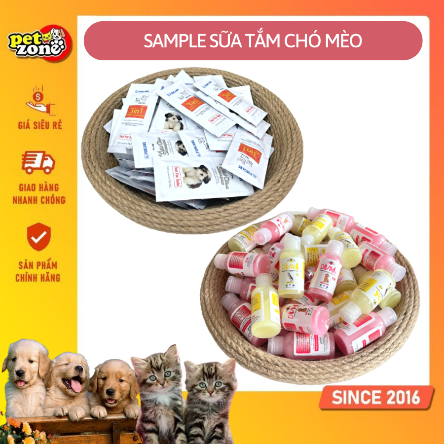 Sữa tắm mẫu thử cho chó mèo - Sữa tắm giá rẻ cho chó mèo (Nhiều loại ...