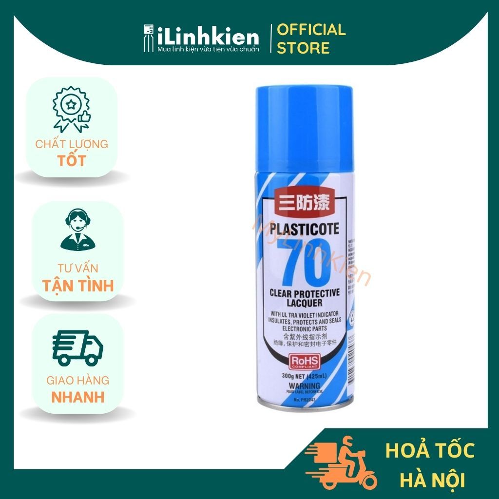Sơn xịt bảo vệ mạch CRC70 cách điện chống ẩm chống oxi hóa loại tốt ...