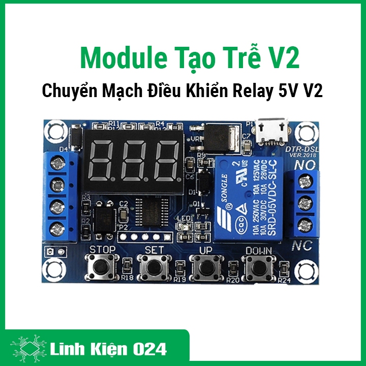 MODULE Tạo Trễ - chuyển mạch điều khiển Relay 5V V2 | Shopee Việt Nam