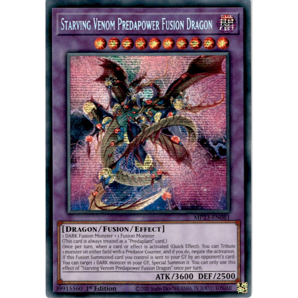 [ Dưa Hấu Yugioh ] Lá bài thẻ Starving Venom Predapower Fusion Dragon - prismatic secret Rare ...