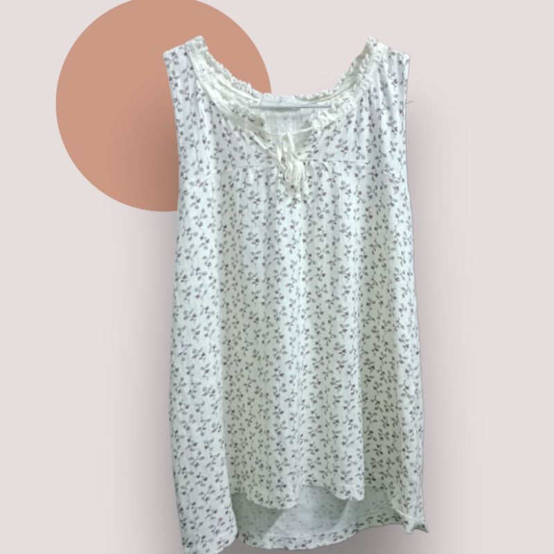 Áo hai dây tag Hàn 100% cotton hoa nhí (2hand) | Shopee Việt Nam