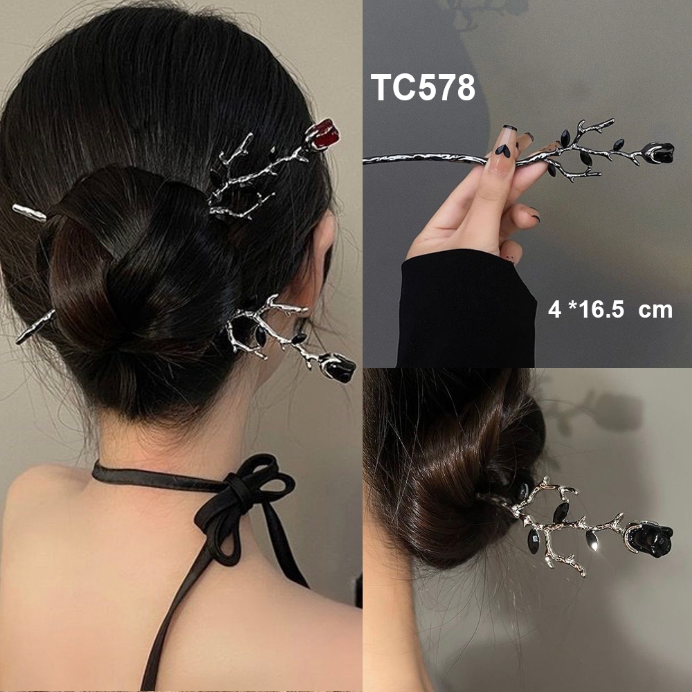 GOTI Trâm Cài Tóc Búi Gọng Kim Loại Thanh Lịch Phong Cách Cổ Trang ...