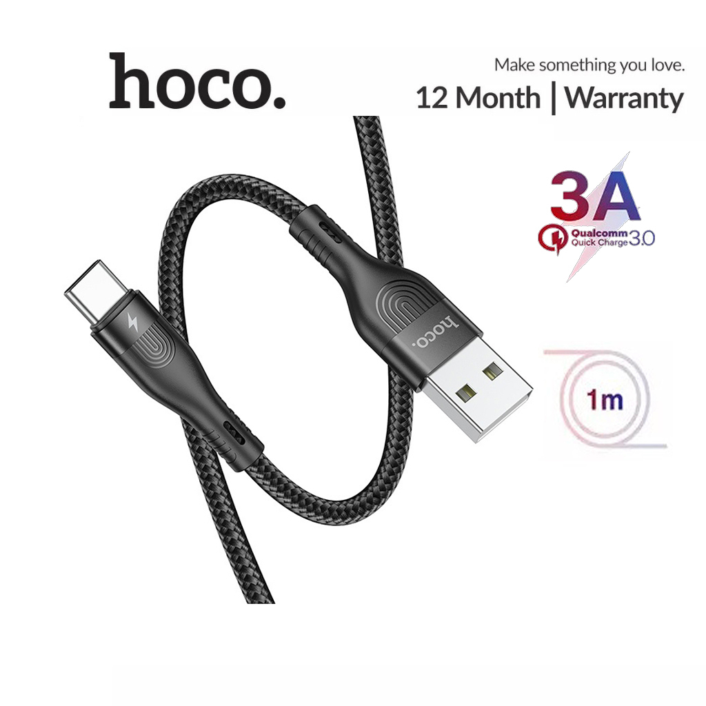 Dây sạc nhanh 3A Hoco DU14 truyền dữ liệu dây dù siêu bền dài 1M ...