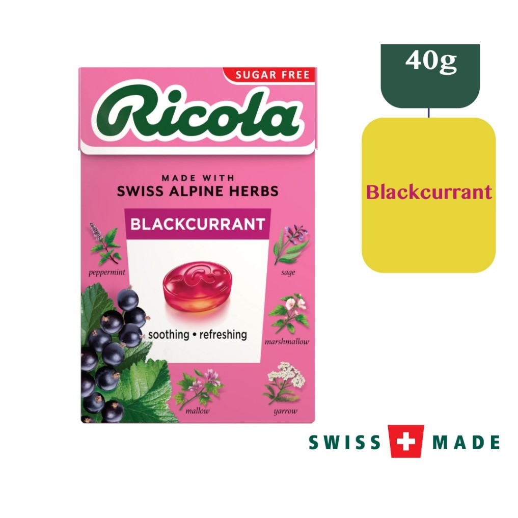 Ricola Lozenges Blackcurrant (40g) | Shopee Việt Nam