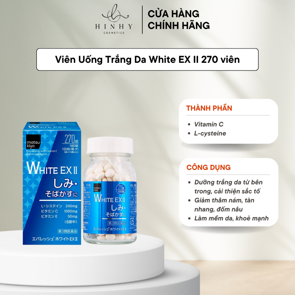 Viên Uống Trắng Da White EX II 270 viên | Shopee Việt Nam
