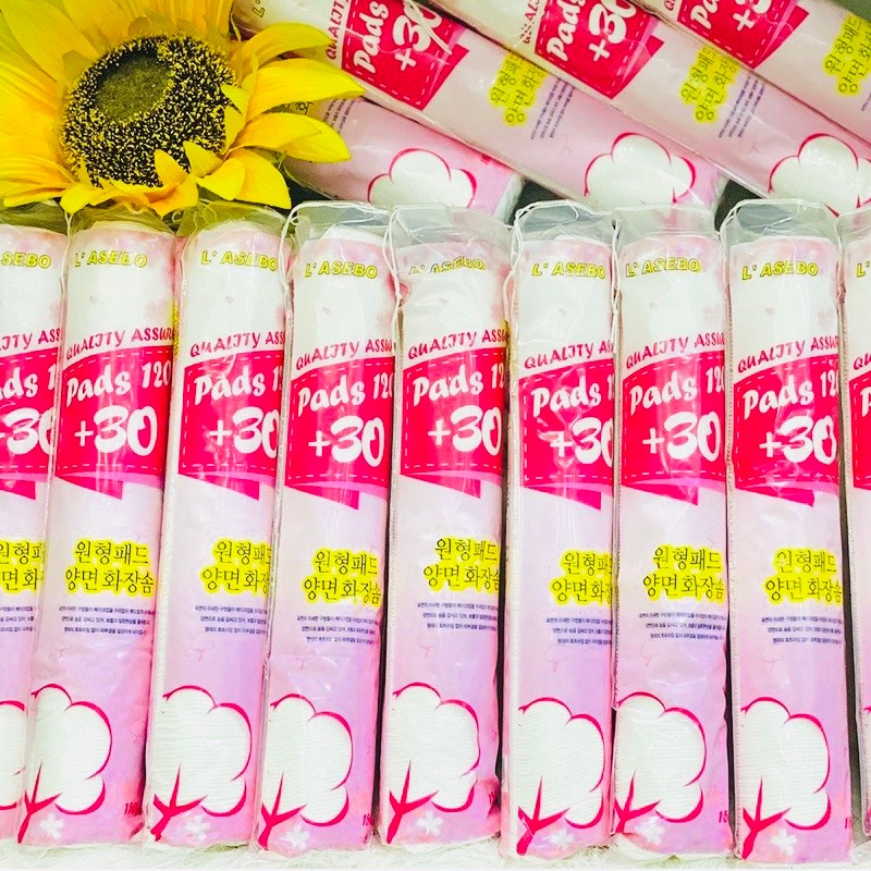 Bông Tẩy Trang L'ASEBO Hàn Quốc 100% Cotton Tự Nhiên Form Tròn 150 ...