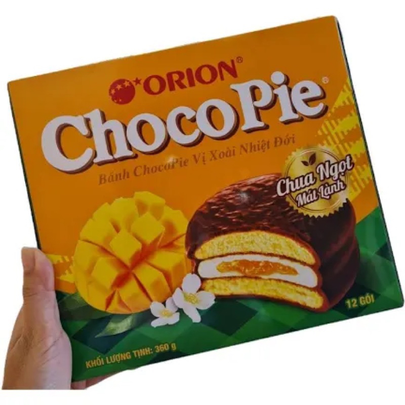 BÁNH CHOCO-PIE ORION VỊ XOÀI NHIỆT ĐỚI HỘP 12 CÁI | Shopee Việt Nam