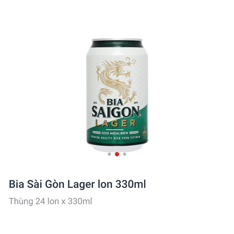 Bia Sài Gòn lager lon 330ml thùng 24lon | Shopee Việt Nam