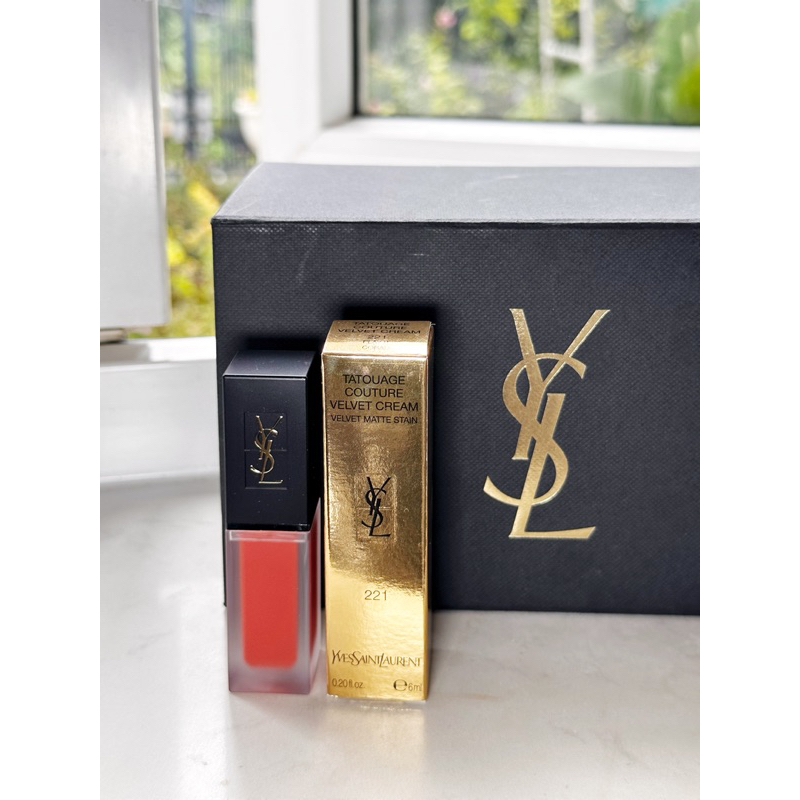 [Hàng Pháp] YSL Velvet Matte Satin 6ml #221 Play It Coral – Màu cam cháy | Shopee Việt Nam