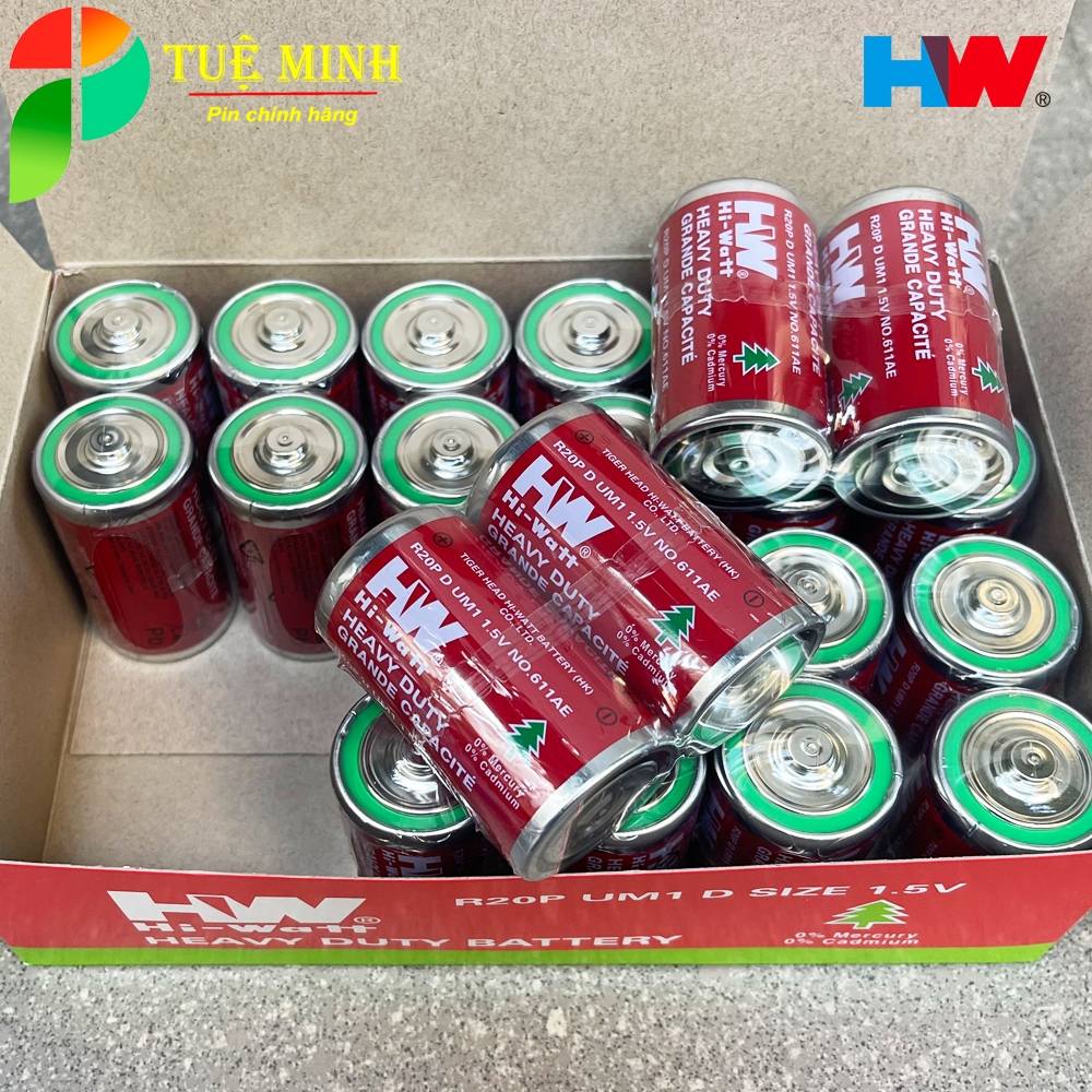 PIN D, Pin Đại LR20P, pin Đại đỏ HW ( Hi-watt ) chính hãng, pin siêu ...