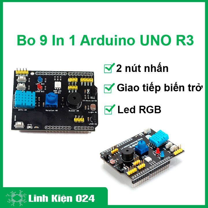 Bo tích hợp 9 In 1 tương thích Arduino UNO R3 | Shopee Việt Nam