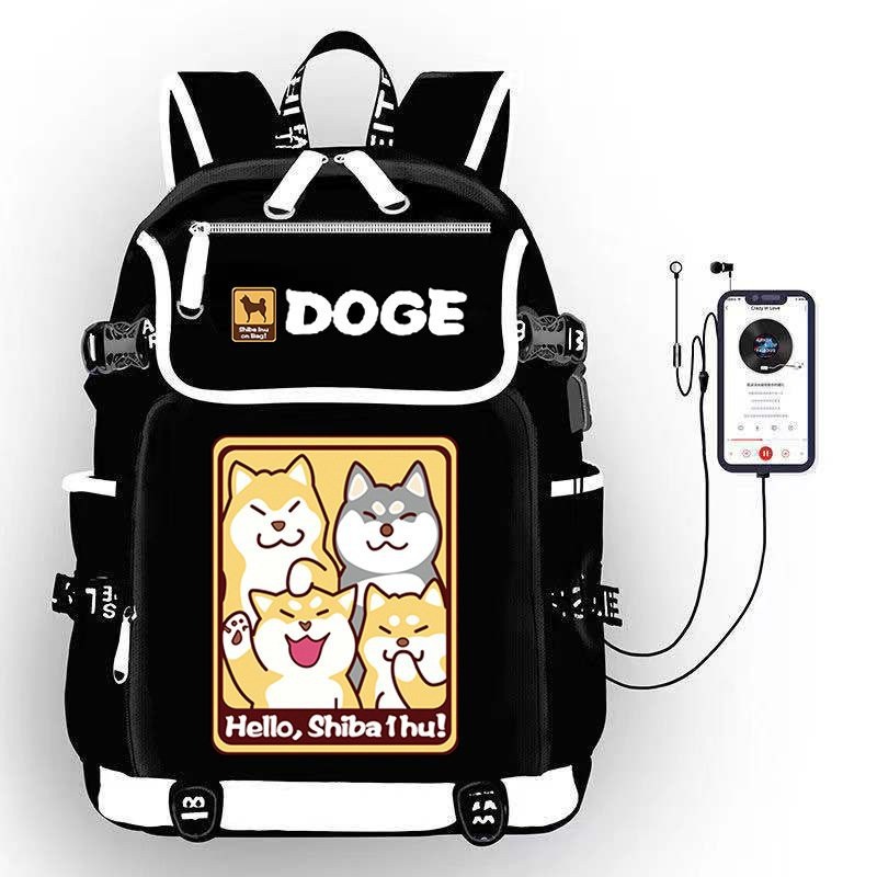 Balo nắp ngang CHÓ DOGE Shiba Inu Cheems meme thiết kế thông minh cặp ...