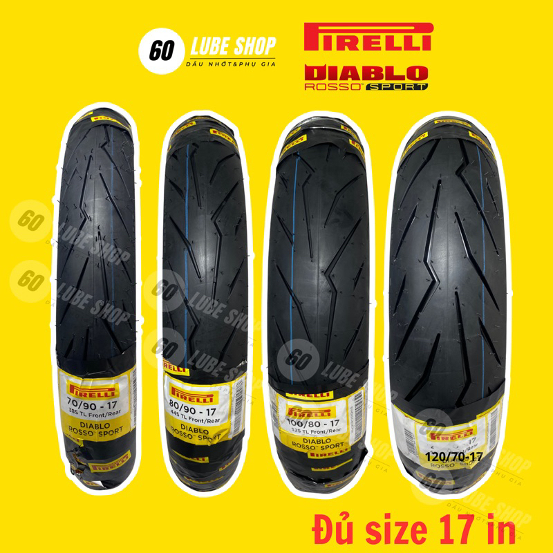 Vỏ lốp xe máy PIRELLI Diablo Rosso Sport đủ size xe ga xe số từ 70 đến 150 mâm 14 17 in | Shopee ...