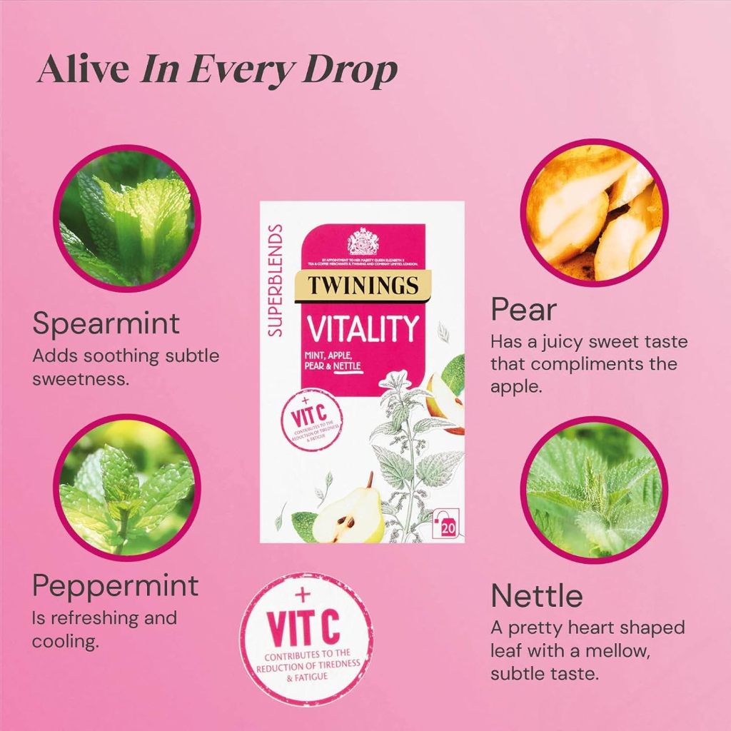 Trà Twinings Superblends (hàng Anh) tăng đề kháng, ngủ ngon, detox, tiêu hóa, đẹp da | Shopee ...