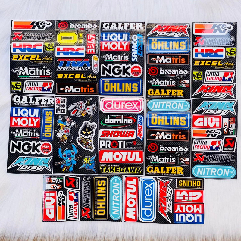 Tem decal logo sticker xe in theo set tem xe với chất liệu decal chính ...