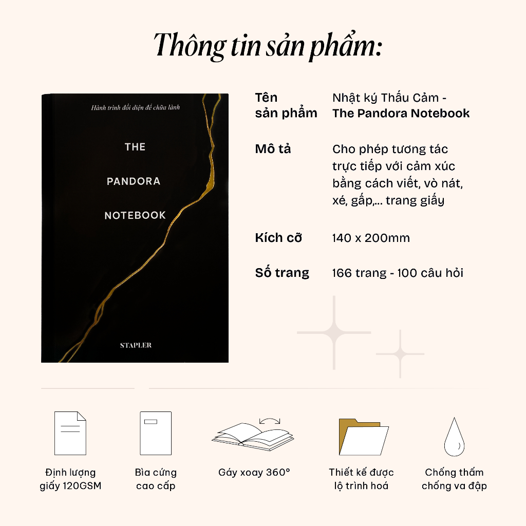[SẢN PHẨM ĐỘC QUYỀN] Sổ Nhật Ký Thấu Cảm Pandora STAPLER, The Pandora ...