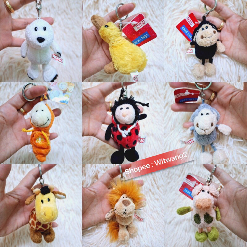 Móc khoá & thú bông Nici Gemani chính hãng 100% đủ loại cừu dê sói sư ...