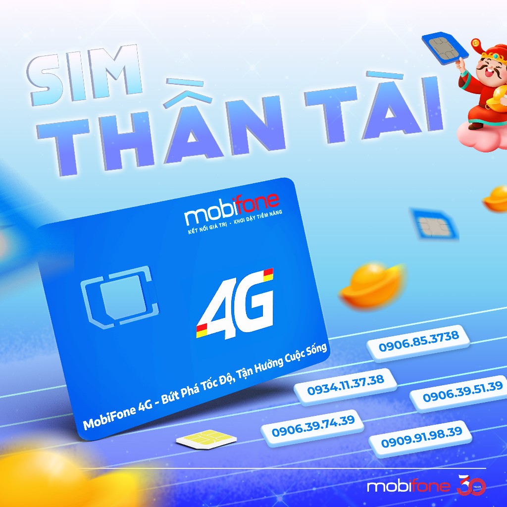 SIM 4G MOBIFONE THẦN TÀI 39 - MIỄN PHÍ DATA 100GB/THÁNG , THOẠI THẢ GA VỚI GÓI MFY200 | Shopee ...