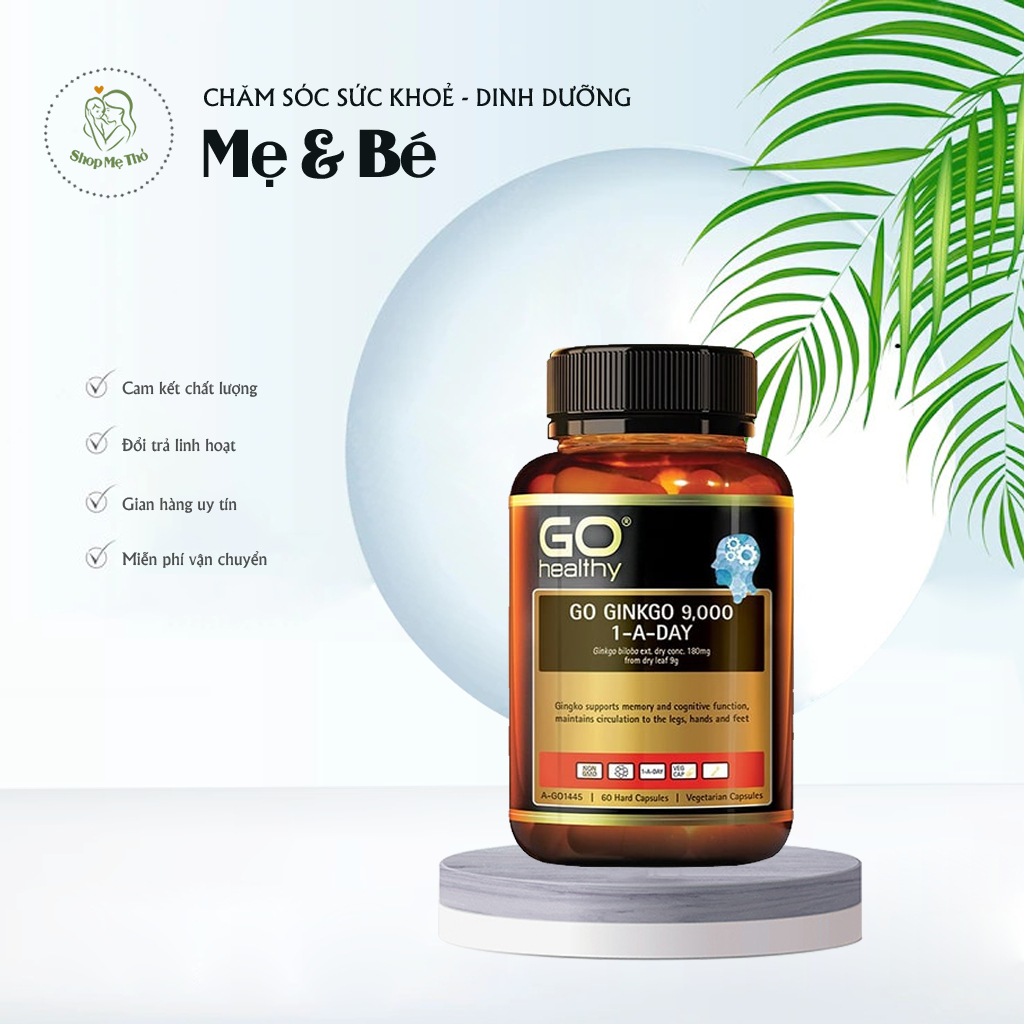 Viên uống bổ não Go Ginkgo 9000 Go Healthy hộp 60 viên - Shop Mẹ Thỏ ...