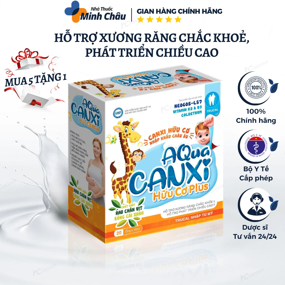 AQua Canxi hữu cơ plus - Bổ sung Canxi, Vitamin D, hỗ trợ xương, răng ...