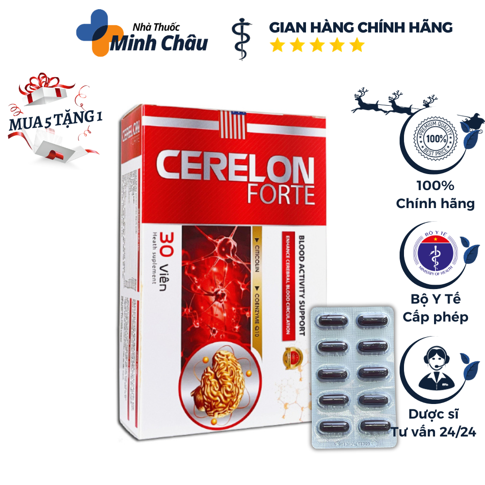 Cerelon Forte - Hoạt huyết dưỡng não ( Nhập khẩu từ Mỹ ) - Hộp 30 viên ...