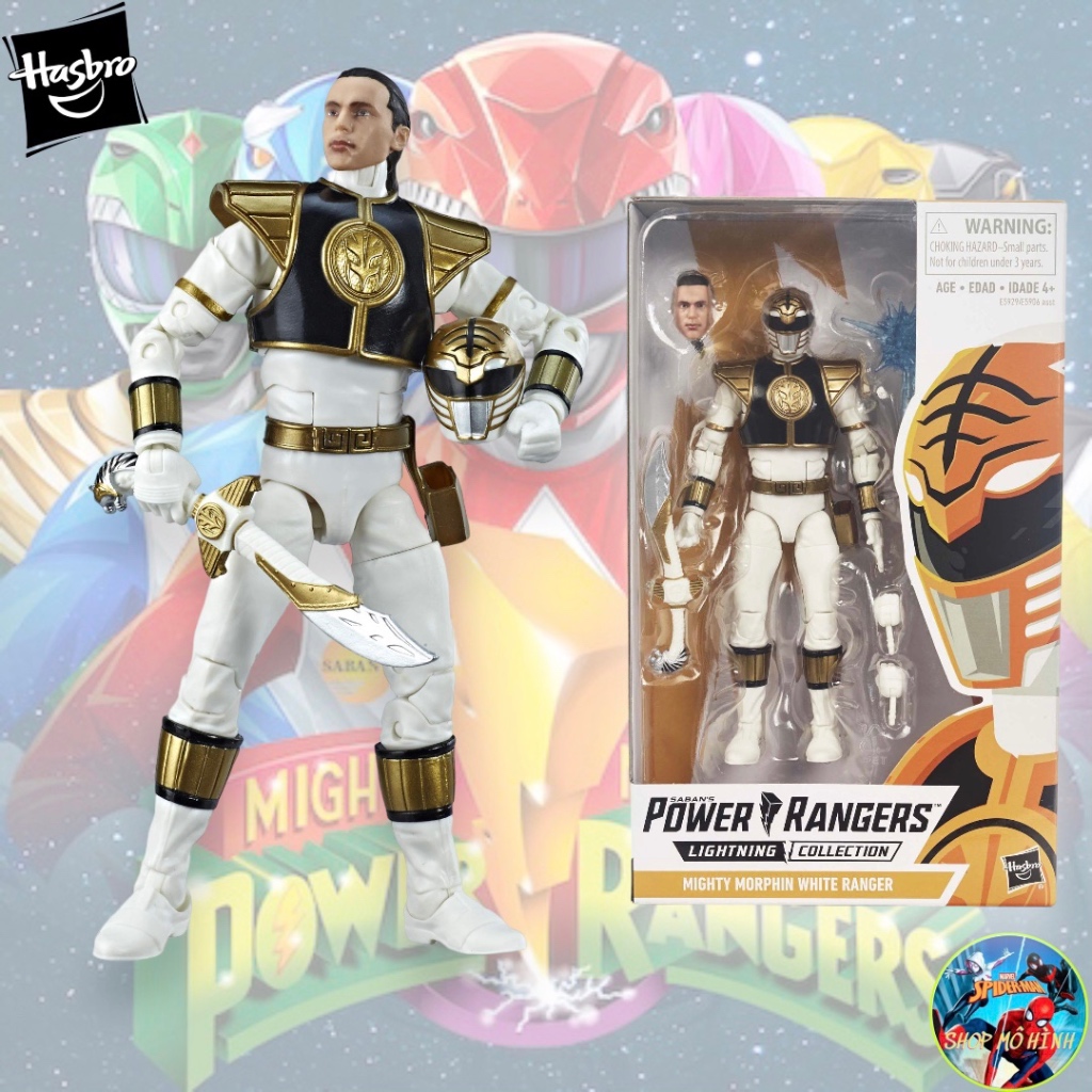 Mô Hình Power Ranger Lightning Collection Mighty Morphin White Ranger Hasbro Siêu Nhân Trắng ...