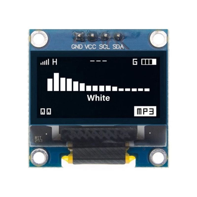 Màn hình OLED sử dụng driver SSD1306, giao tiếp I2C, tương thích với ...