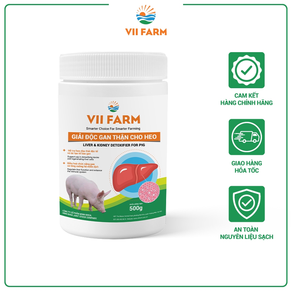 Giải Độc Gan Thận Cho Heo VII FARM - Giải Độc, Phục Hồi & Điều Hoà Chức ...