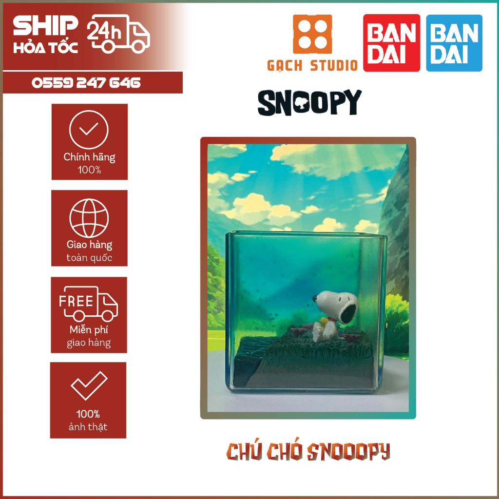 Mô hình Bandai Peanuts Nhân Vật Chú Chó Snoopy bên bờ hồ | Shopee Việt Nam