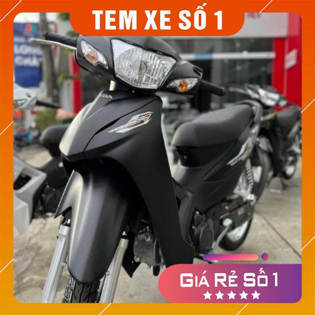 Tem xe wave loại 3 lớp cao cấp (Tem trùm Xe Máy mầu đen nhám Wave 50cc ...