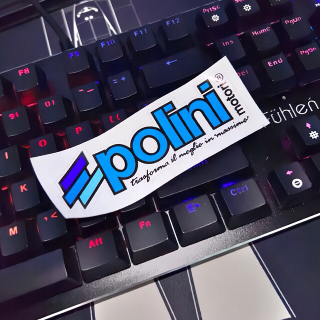 Tem Sticker Logo Phản Quang Polini Dán Xe Máy, Chất Liệu Decal Chống ...